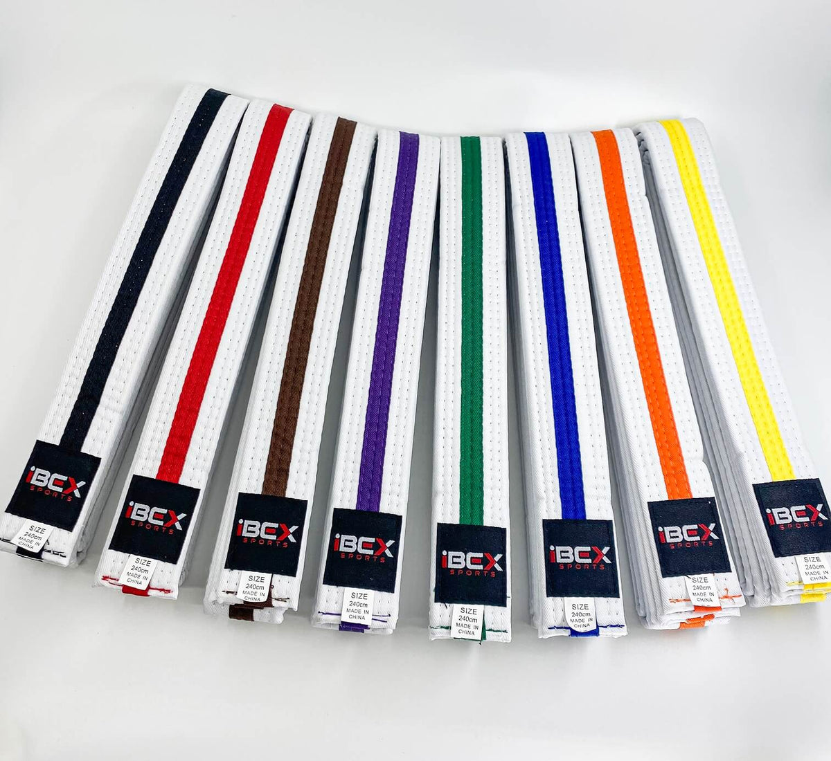 Martial Arts White Belt with Colour Stripe - IBEX Sports – IBEX SPORTS